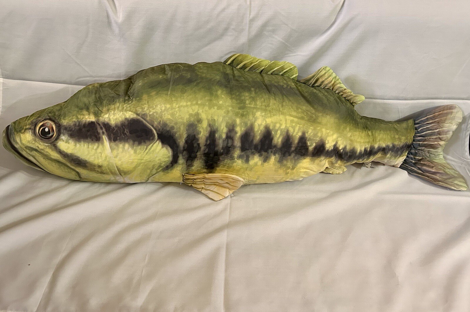 Tree House Kids Giant Fish 48" Stuffed Plush Body Pillow Bass Fishing ...
