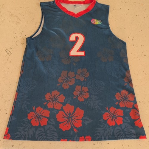 Slunks Volleyball Jersey Mens Large Blue Hanai Hawaiian Tank Top | eBay