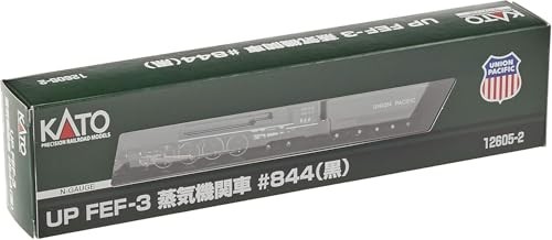 KATO 12605-2 N Scale UP FEF-3 Steam Locomotive #844 Black Model Train ...