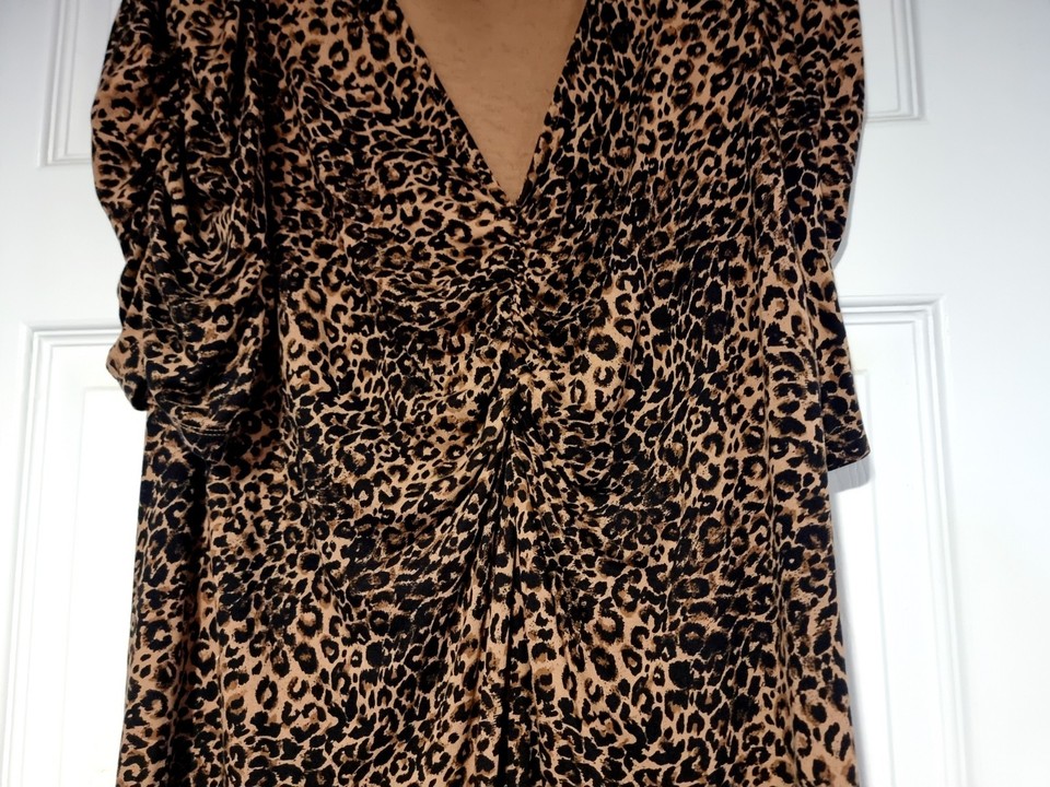 New Stunning Next Brown Leopard Print Dress Size 18 | eBay UK