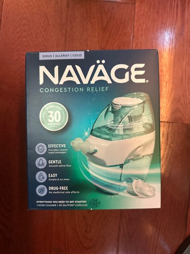 NEW Navage Nasal Care Saline Irrigation System With 30 SaltPod Capsules ...