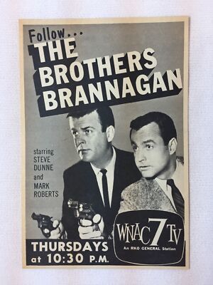 1961 WNAC tv ad~ THE BROTHERS BRANNAGAN Steve Dunne, Mark Roberts | eBay