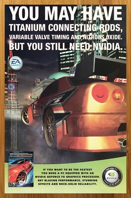 2005 NVIDIA Geforce FX Graphics Card Print Ad/Poster Need For Speed ...