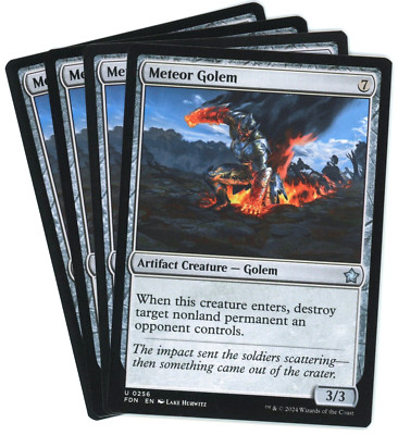 x4 Meteor Golem - 0256 - Foundations - Magic the Gathering (MTG) | eBay
