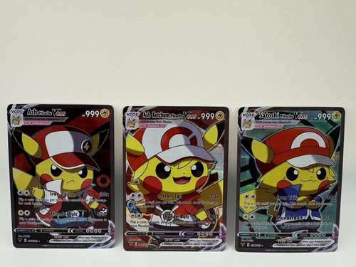 Pikachu Ash + Satoshi Pokemon Trainer Cosplay Doujin Custom Holo Card ...