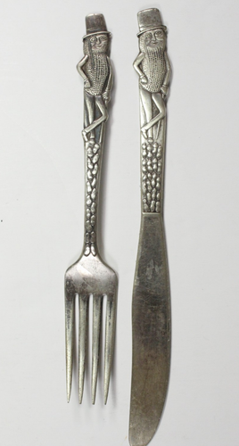 Carlton Silverplate Planters Mr. Peanut Fork and Knife Set | eBay