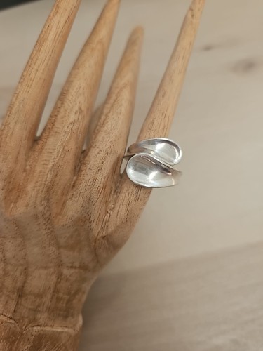 DESIGNER SX STERLING SILVER MODERNIST BYPASS STYLE RING SZ 9 925 | eBay