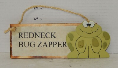 3" x 7" Decorative Humorous Wooden Sign Plaque Home Decor Redneck Bug ...