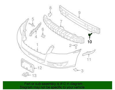 Ford OEM Front Bumper Impact Bar Bolts W707050S436 NIP (4 pieces for ...