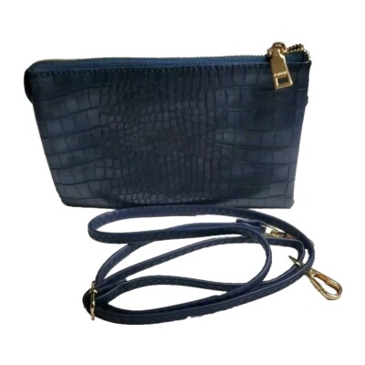 Crossbody Purse Jen & Co Pebble Clutch Blue & Gold Bag Wristlet ...