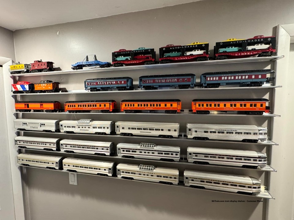 TRAIN DISPLAY SHELVES for HO Scale Model Railroad -10 Pack Train Shelf ...