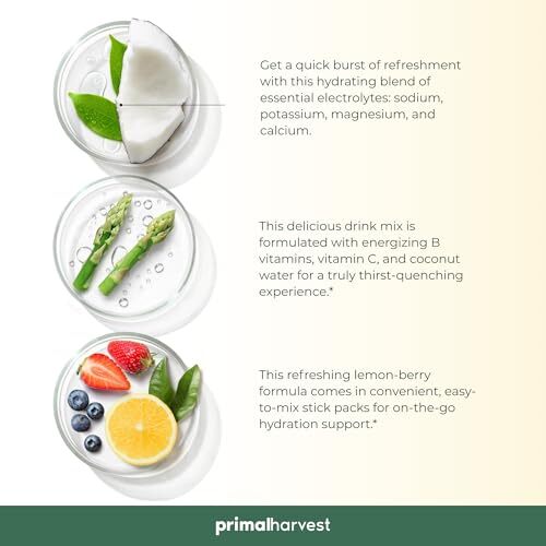 Primal Harvest Electrolytes Powder Packets Primal Hydration Easy Open ...