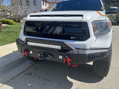 Winch Plate Bumper For Tundra 2014-2021 Off-Road Front Bumper For ...