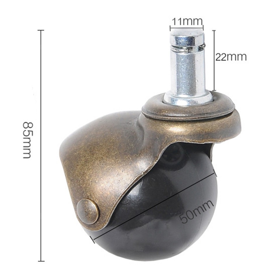 2'' Antique Copper Ball Caster Office Chair Caster Wheels Antique Brass ...
