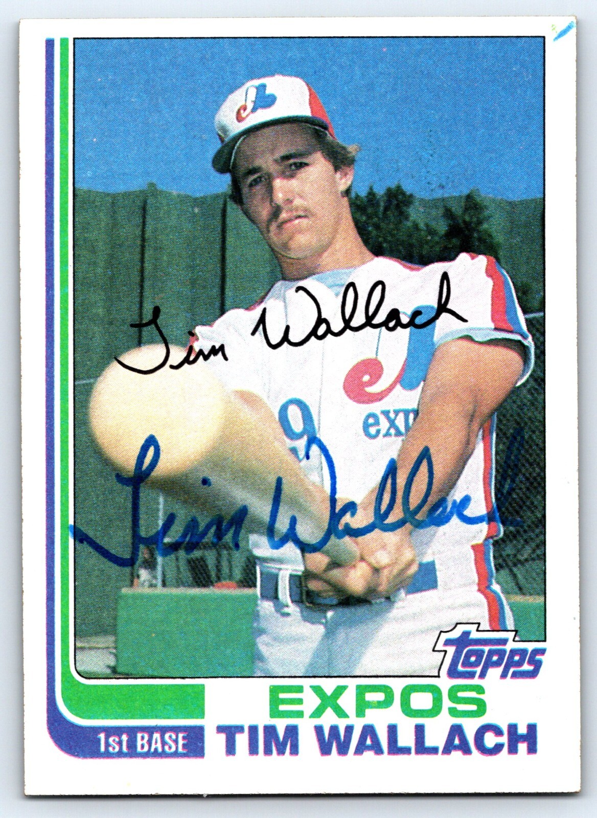 1982 Topps Tim Wallach #191 Autograph / Signed in person Montreal Expos ...