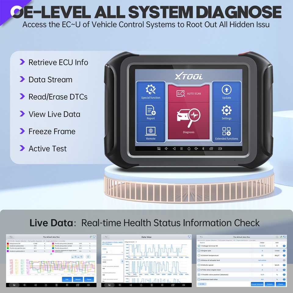 USED XTOOL D9 Full Diagnostic Coding Scanner Topology DOIP/CANFD Key ...
