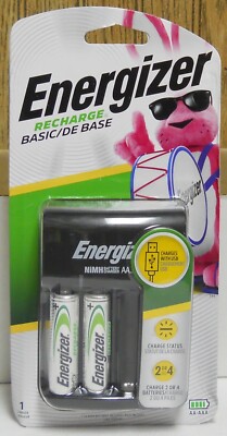 Energizer Recharge Basic AA/AAA NiMH Charger With 2 AA Batteries | eBay
