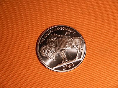 2018 1 COPPER Oz Coin Round 2Z 2$ ZOMBUFF Zombucks Zombie Buffalo ...
