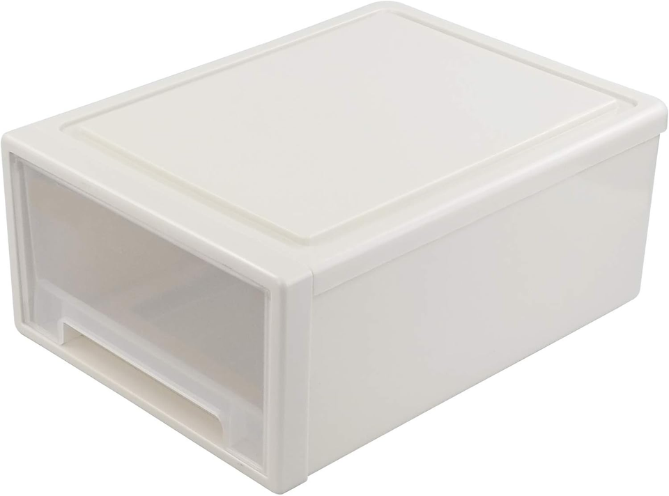 18L Stacking Chest Storage Drawer Box Bin, Desktop Office Organizer, 1 ...