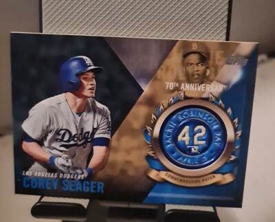 2017 Topps Jackie Robinson Logo Patch Card COREY SEAGER JRPC-CSE ...