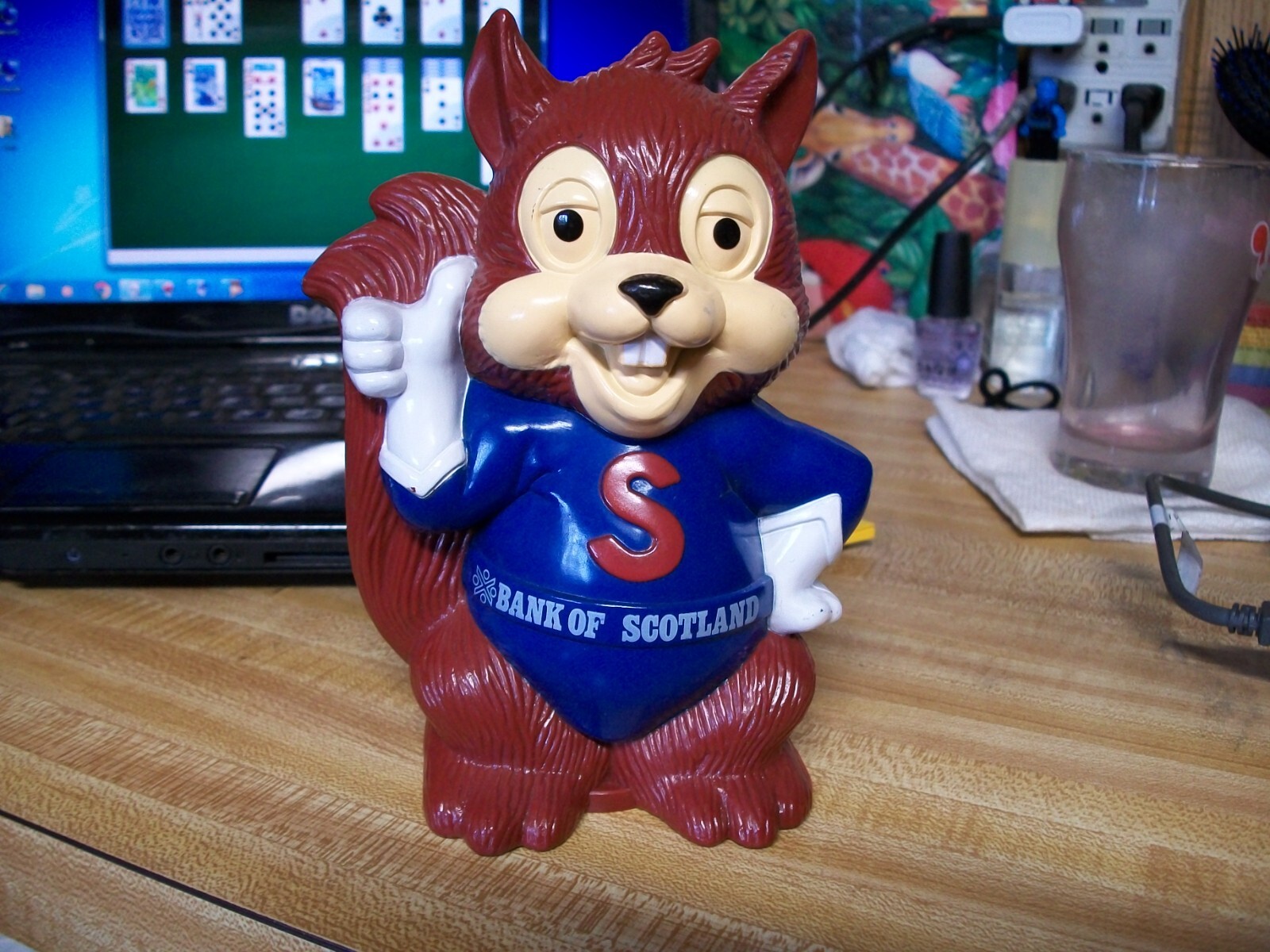 Bank of Scotland Piggy Bank Plastic Squirrel Vintage money coin Cash ...