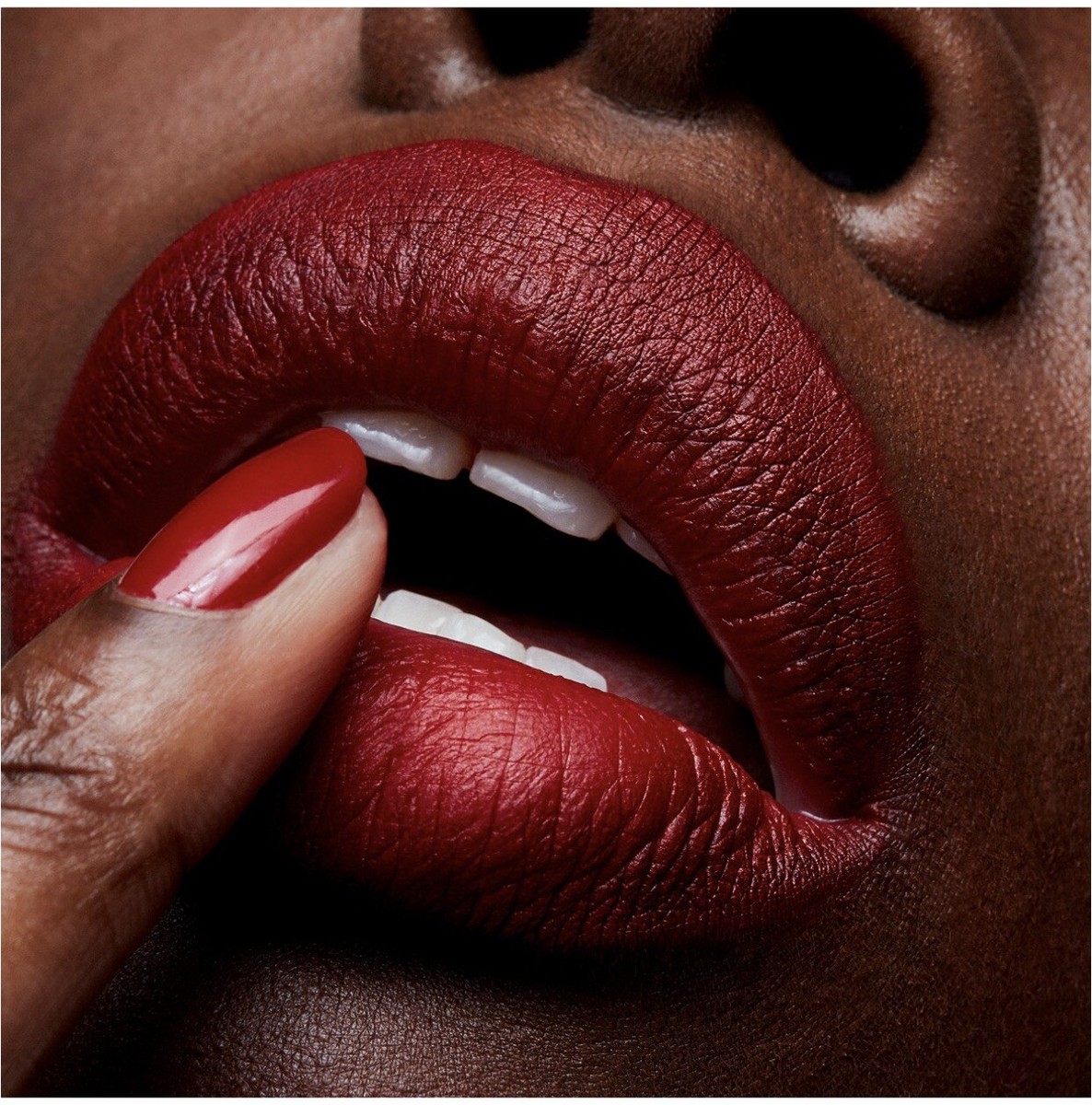 Mac Russian Red Lipstick On Dark Skin