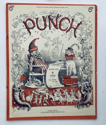 Punch Magazine February 6 1952 Vol 222 No. 5807 WWII Cartoon & Humour ...