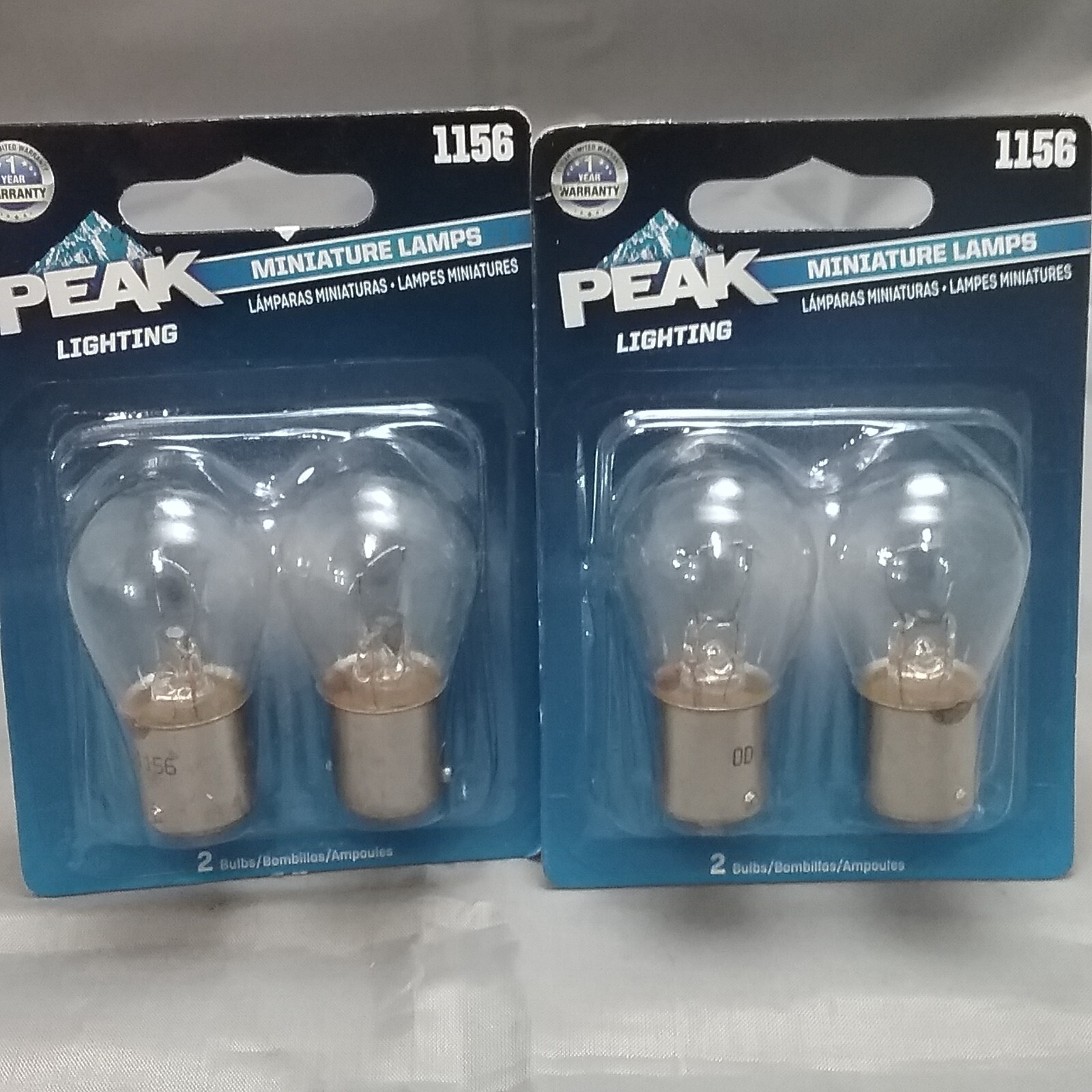 QTY 2 NEW PEAK LIGHTING 1156 CLEAR MINIATURE LAMPS 2-PACK | eBay