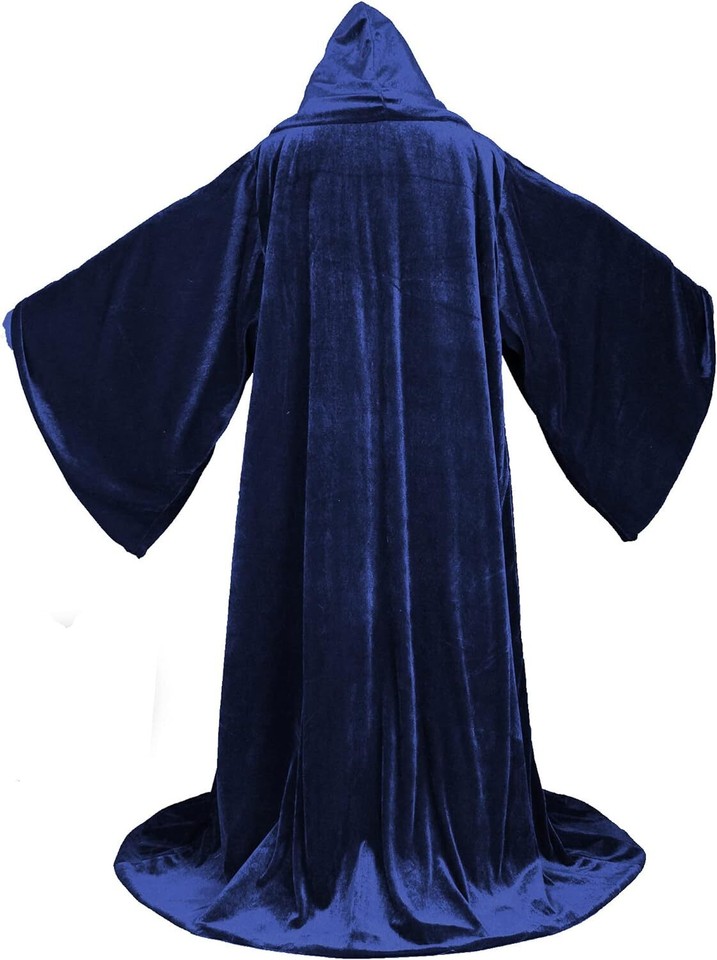 Velvet Wizard Robe with Satin Lined Hood and Sleeves | eBay