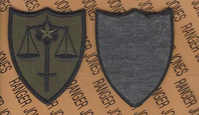 US Army Trial Defense Service ~3.25" OD Green & Black BDU uniform patch ...