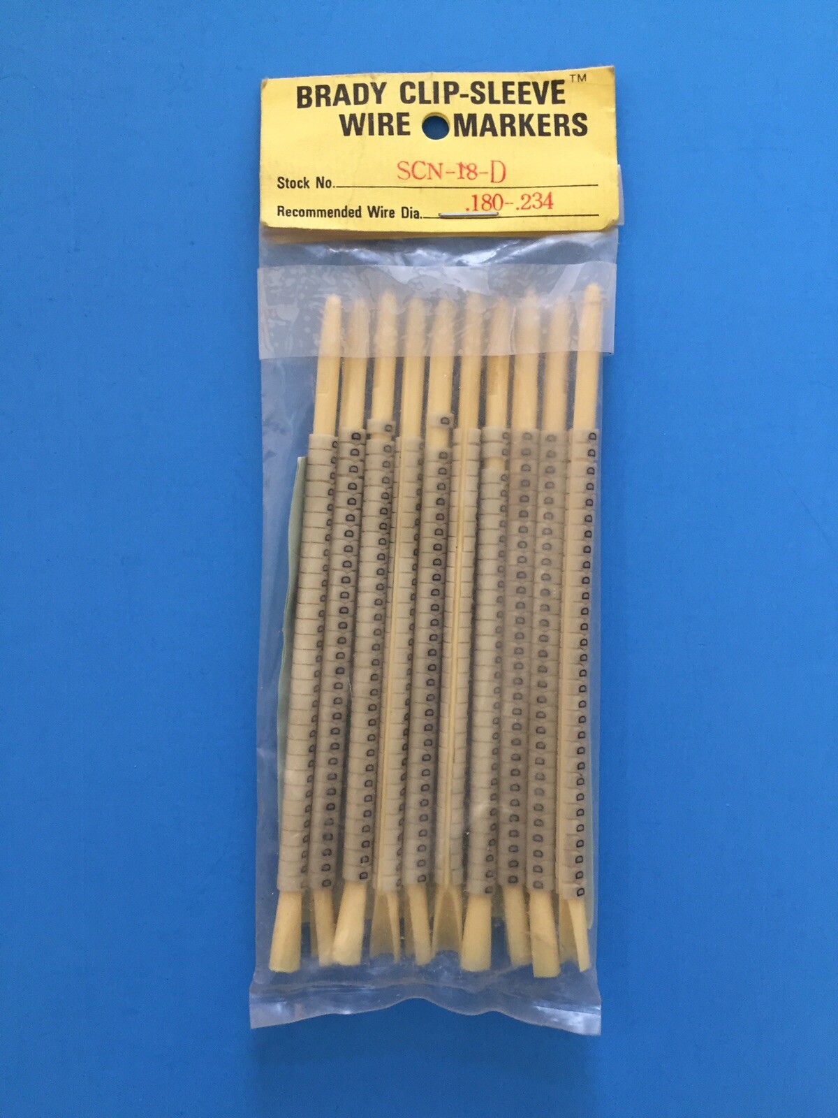 BRADY SCNC-18 D Clip-Sleeve Wire Marker Wire Dia 180-.234 (Qty:300) | eBay