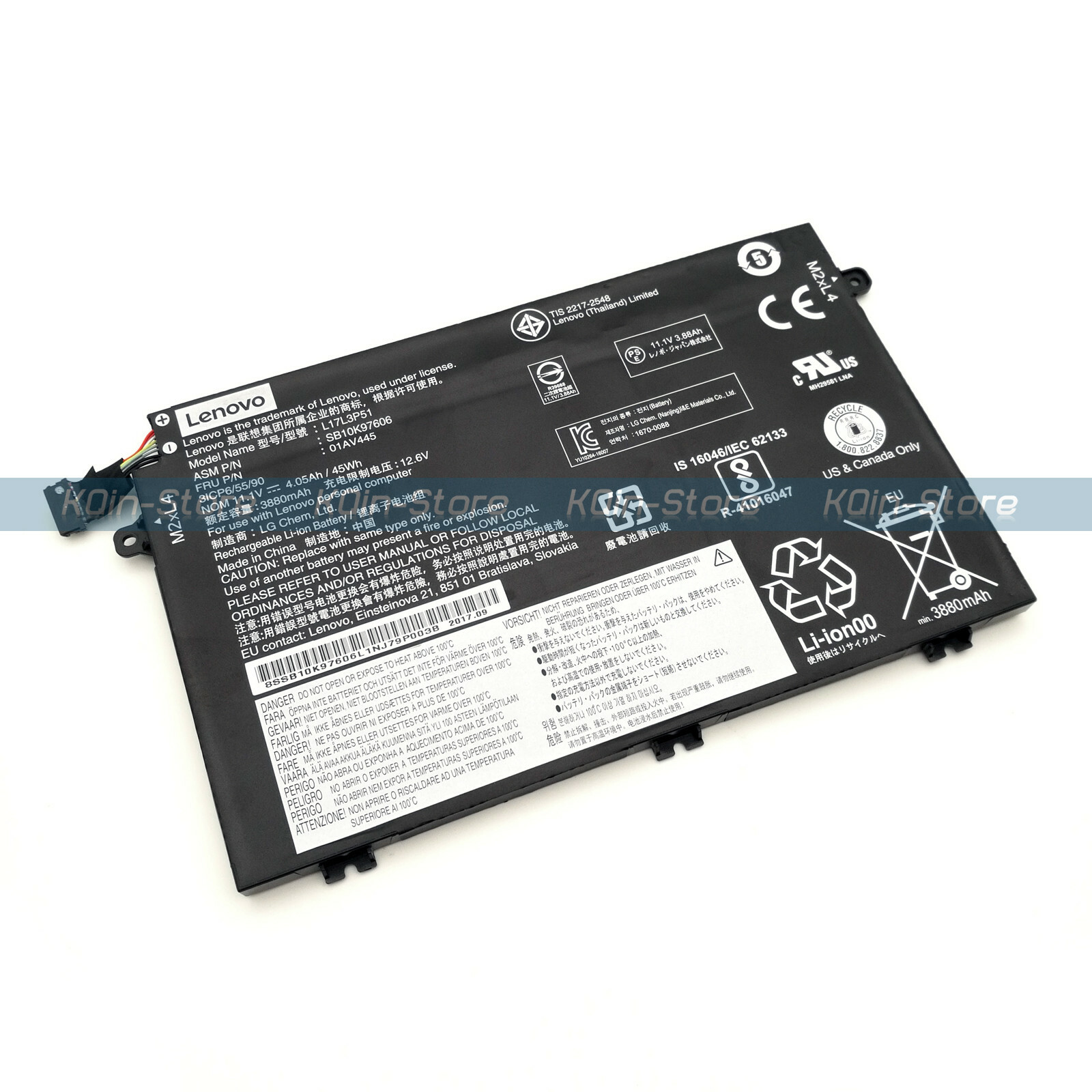 Genuine L17L3P51 L17M3P51 L17C3P51 Battery for Lenovo ThinkPad E480 ...