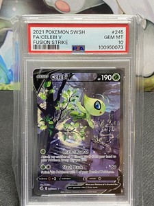 Celebi V 2021 Sword & Shield: Fusion Strike #245/264 Holo (Alternate ...