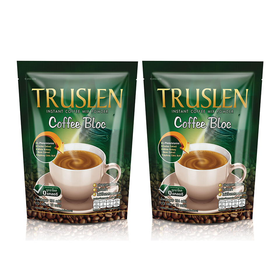 2x Truslen Instant Coffee Slimming Weight Bloc Mix Powder Sugar&Trans ...