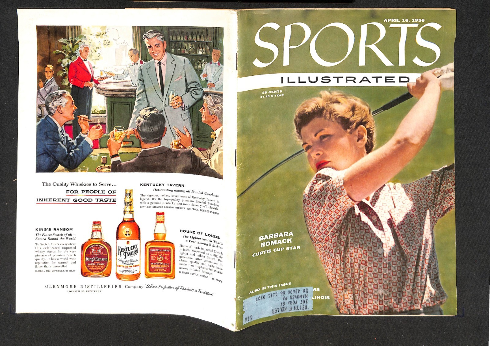 APRIL 16, 1956 SPORTS ILLUSTRATED, BARBARA ROMACK, CURTIS CUP STAR | eBay