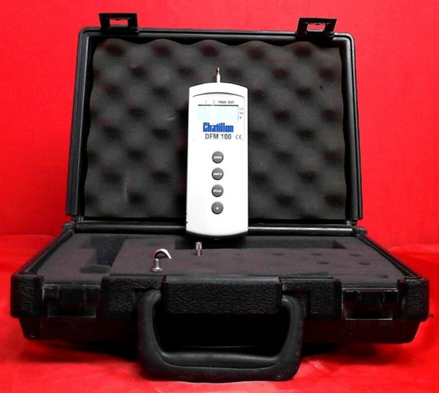 Chatillon DFM100 Digital Force Gauge W/ Attachments Battery Charger and ...