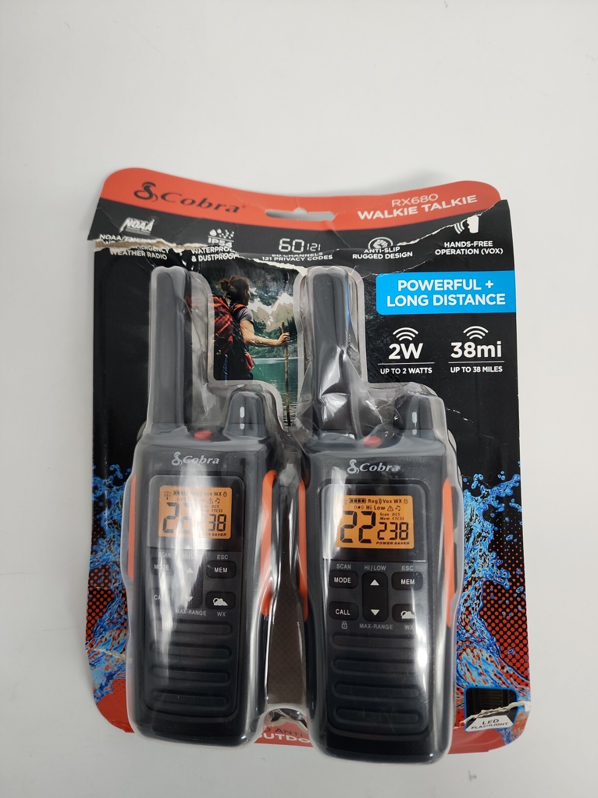 Cobra+60-Channel+Two-Way+Radio+-+RX680 for sale online | eBay