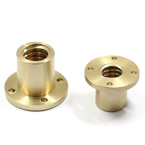 Brass T10 - T40 Round Flange Trapezoidal Nut for ACME Threaded Rod Lead ...