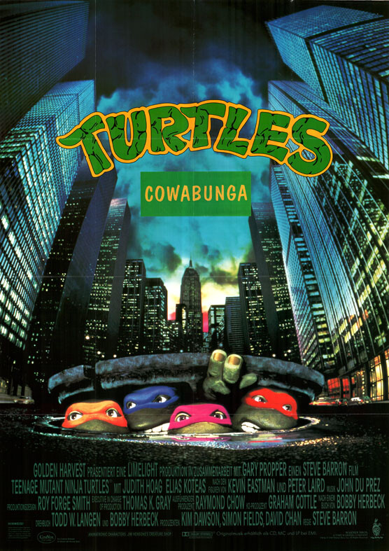 Turtles ORIGINAL A0 Kinoplakat Steve Barron / Judith Hoag / Elias ...