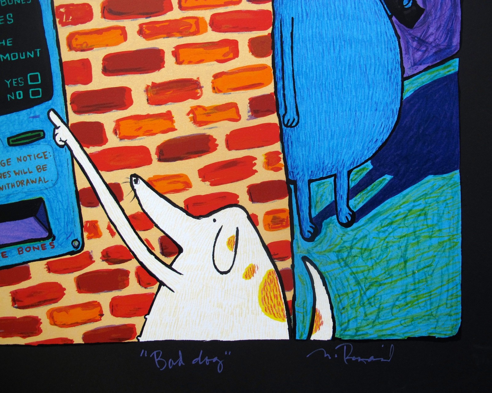 Matt Rinard BAD DOG Hand Signed Limited Edition Lithograph Art | eBay