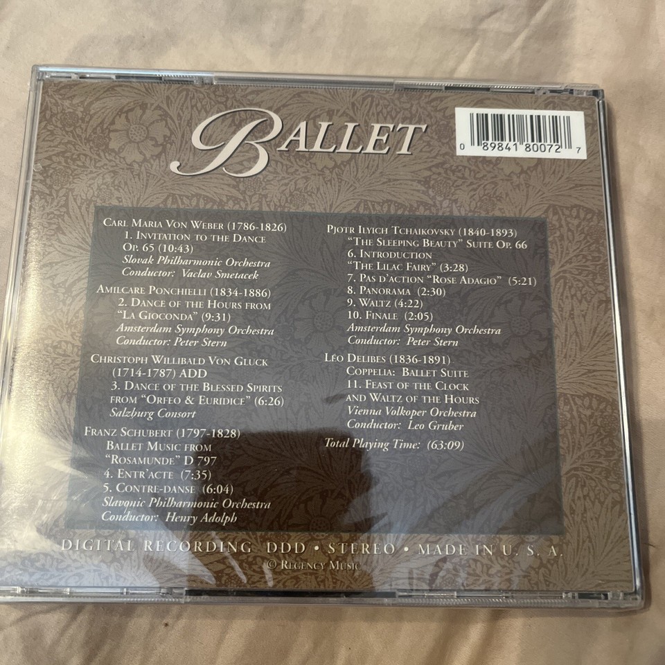 Ballet (CD, Oct-1997, Regency Music) NEW | eBay