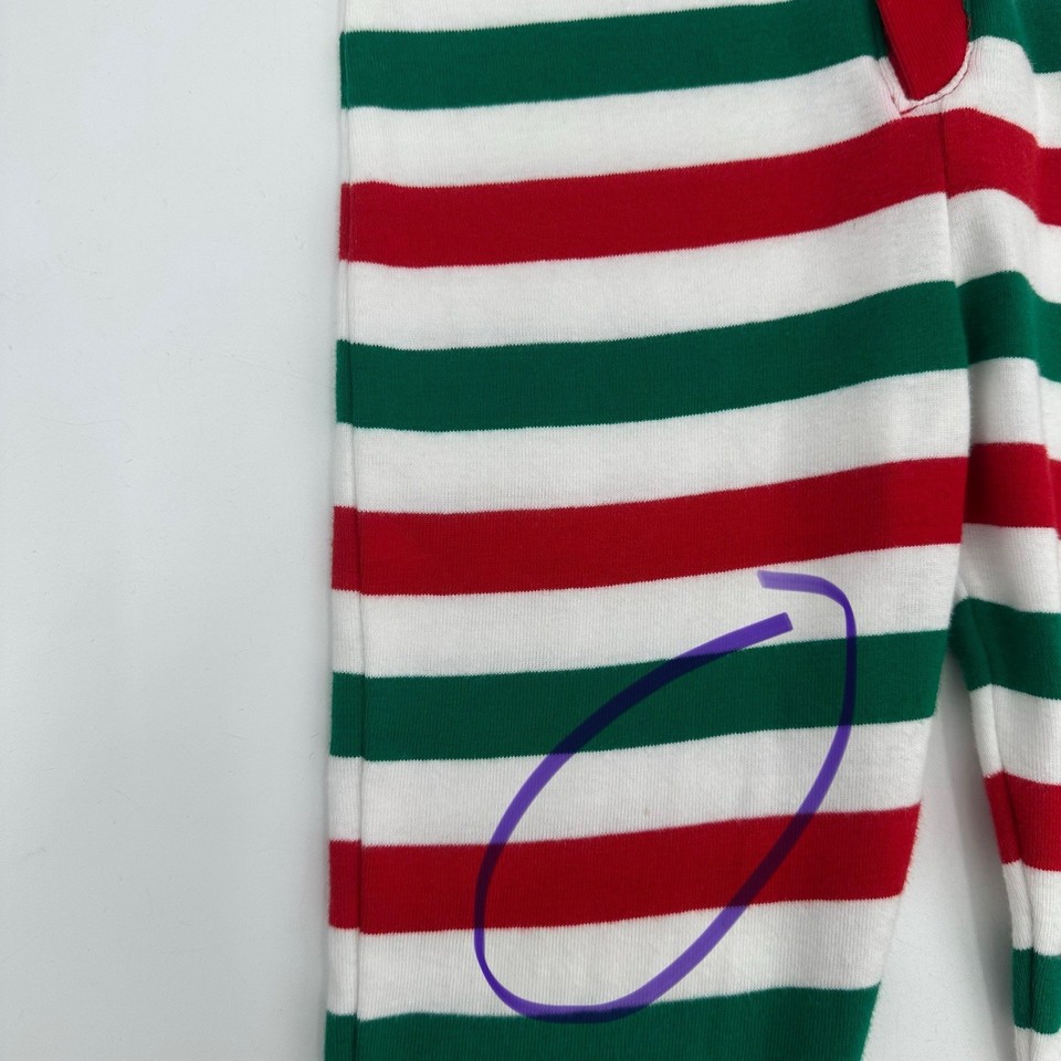 MINI BODEN Pajamas Kids Size 5 Y Footless 1 Pc Sleep Red Green Stripes ...