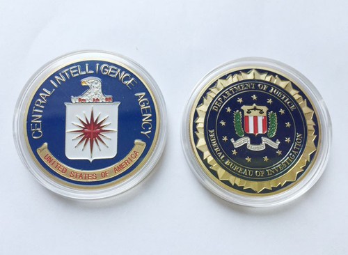 US American FBI&CIA GOLD Eagle Commemorative Challenge Coin Collection ...