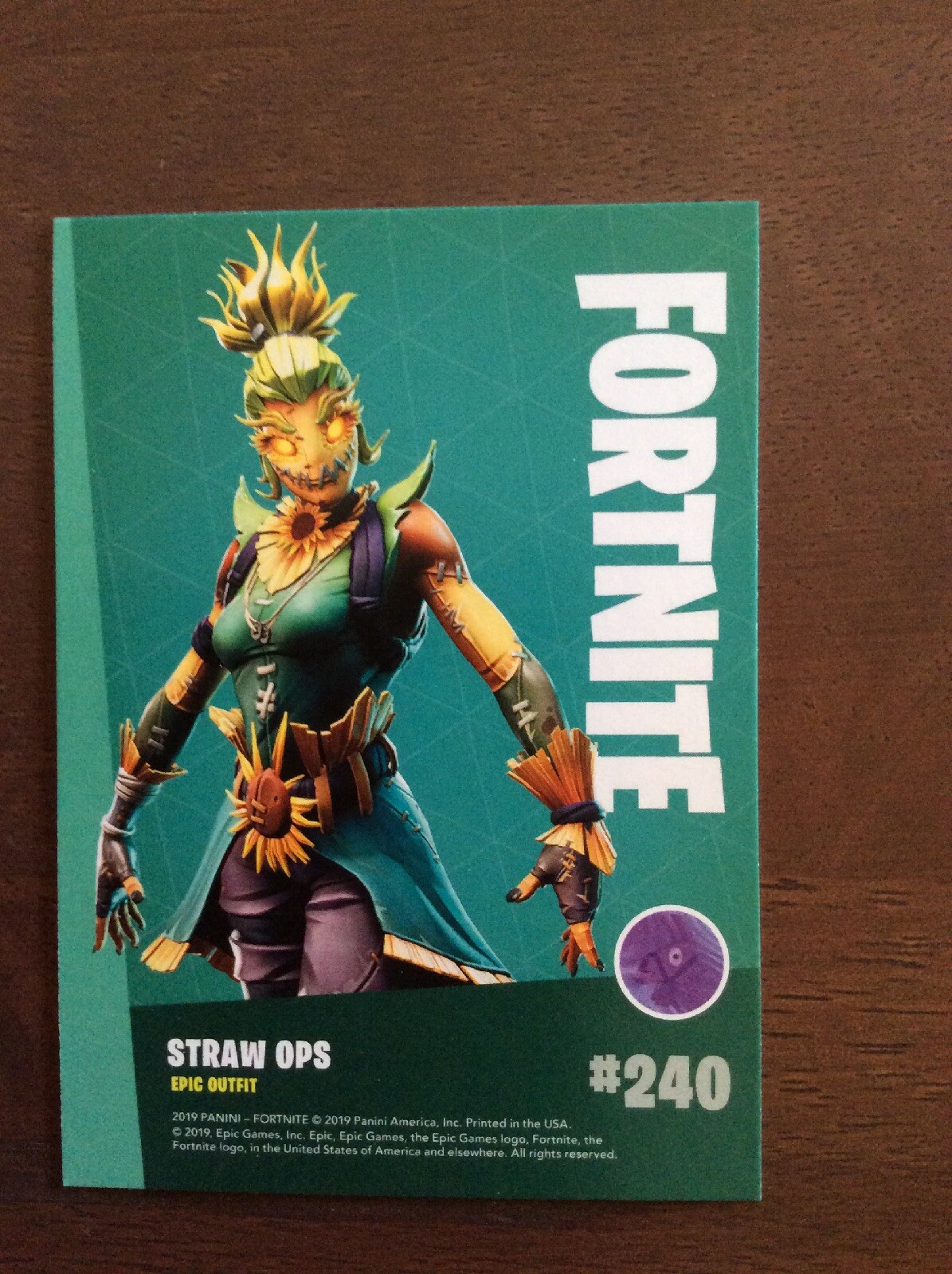Panini Fortnite Series 1 “Straw Ops” Epic #240 | eBay