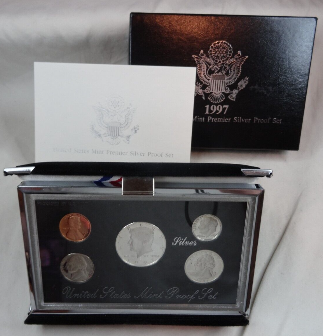 1997-S US Mint Premier Silver Proof Set 90% Silver OGP COA 5 Coins | eBay