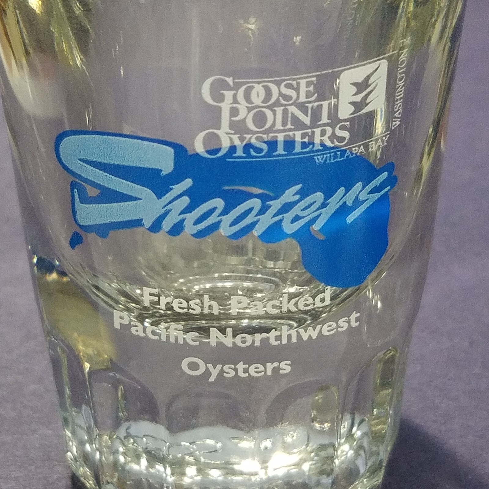 Lot of 2 Goose Point Oysters Shooters Willapa Bay WA. Blue Shooters ...