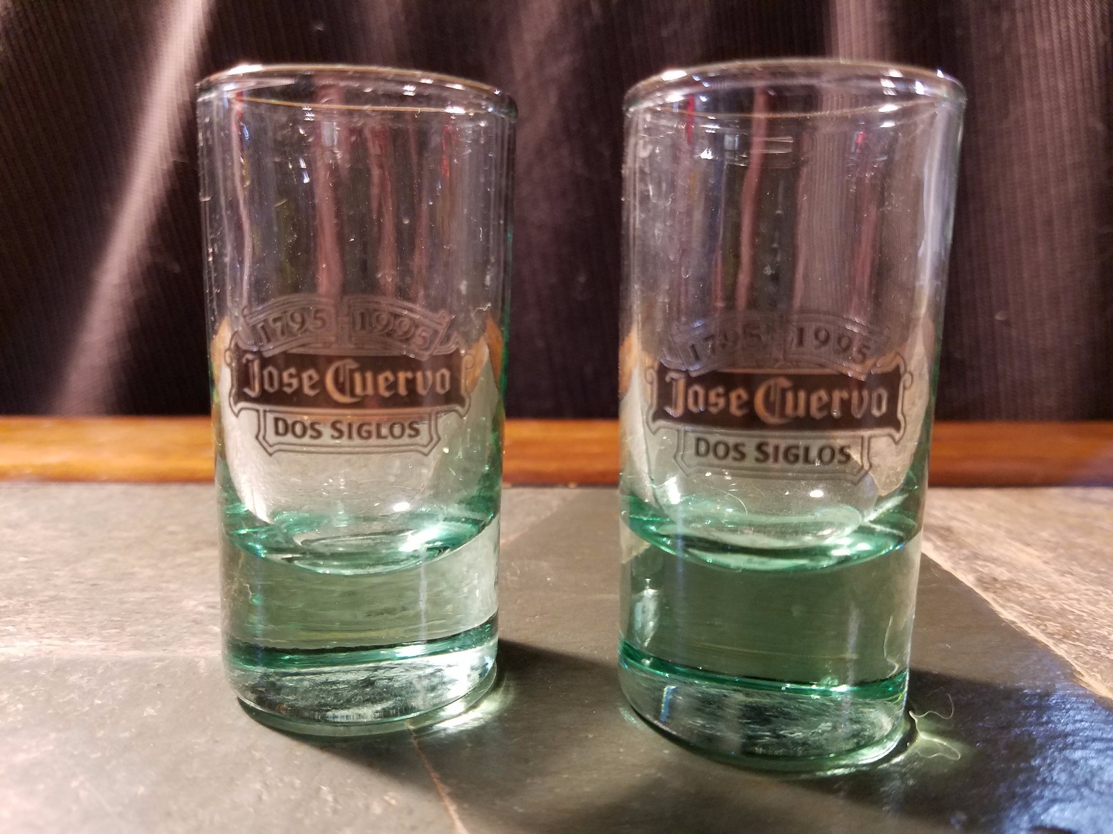 2 JOSE CUERVO Shot Glasses DOS SIGLOS 1795-1995 | eBay