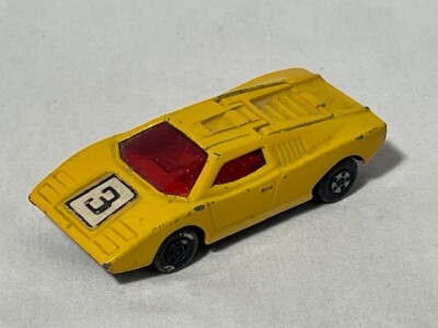 1973 Matchbox Superfast #27 Lamborghini Countach, Yellow, 1/64 | eBay