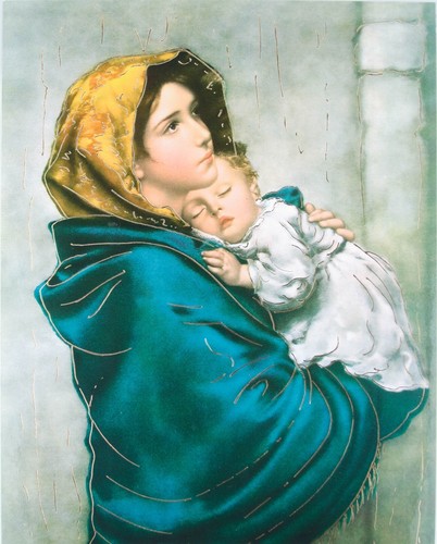 Mary Jesus Madonna With a Child Del Riposo Roberto Ferruzzi Printed ...