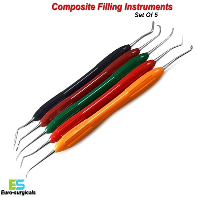 Silicon Handle Restorative Instruments Dental Composite Filling Tools ...
